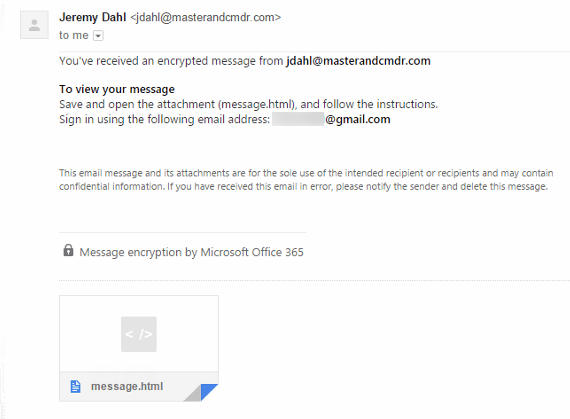 Testing Office Message Encryption (OME) – Master & CmdR
