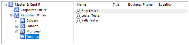Hierarchical Address Book Creation – Master & CmdR